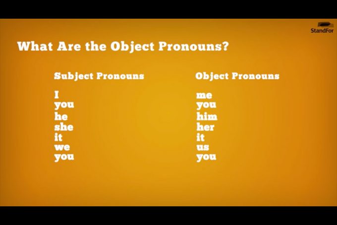 Object pronouns - Conteúdo Aberto