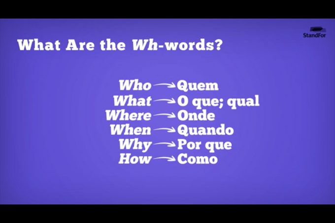 Wh- questions - Conteúdo Aberto