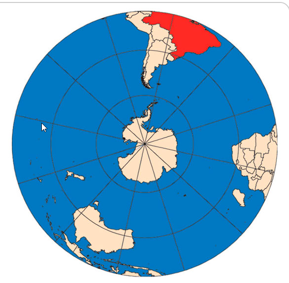 O Brasil no centro do mundo: mapa múndi do IBGE