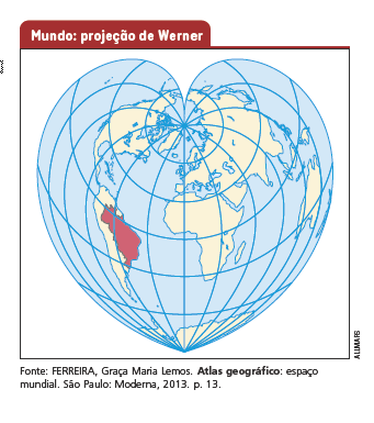 O Brasil no centro do mundo: mapa múndi do IBGE